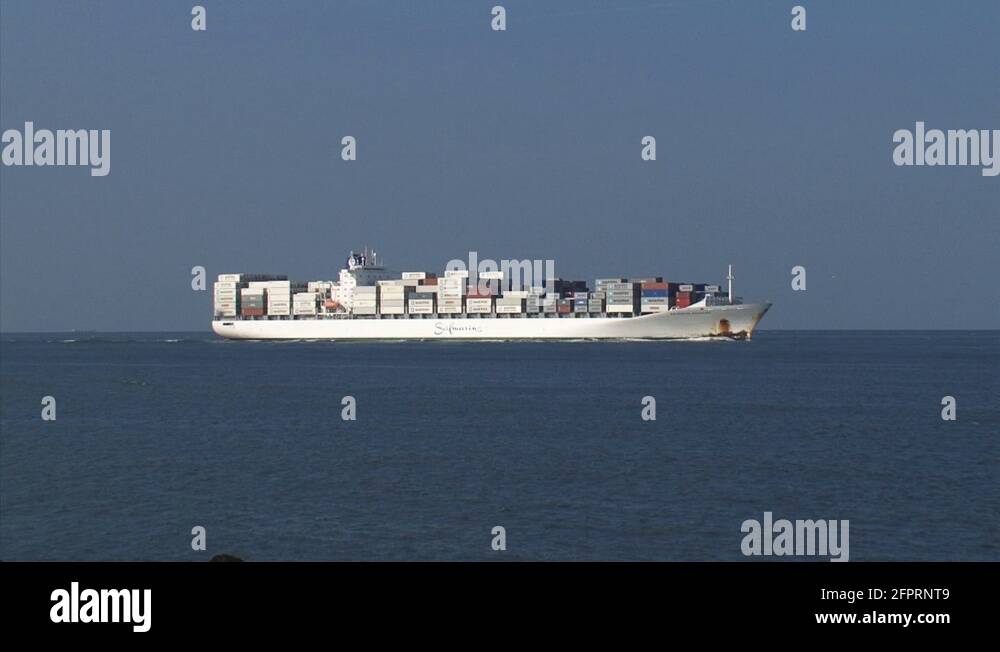 NORTH SEA - Container ship Safmarine Nomazwe inbound Port of Rotterdam ...