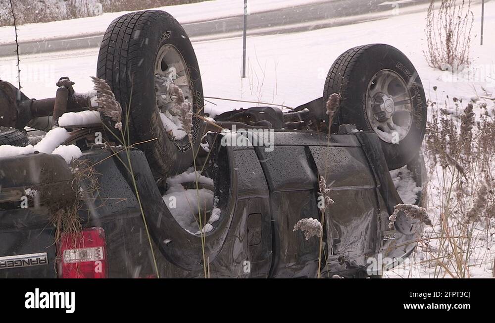 car accident scene snow storm blizzard highway police ambulance fire ...