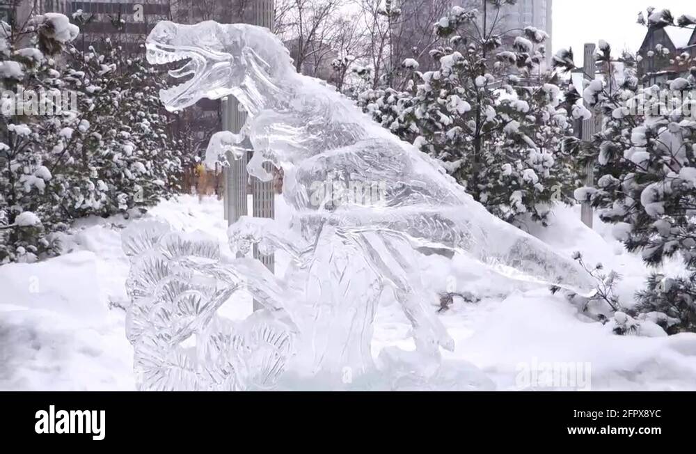 Dinosaur ice sculpture Stock Videos & Footage - HD and 4K Video Clips ...