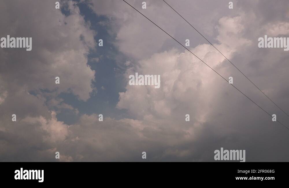 Massive supercell thunderstorm cloud over Toronto Stock Video Footage ...
