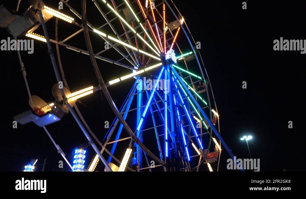 Fairground attraction fair ground rides theme park Stock Videos ...