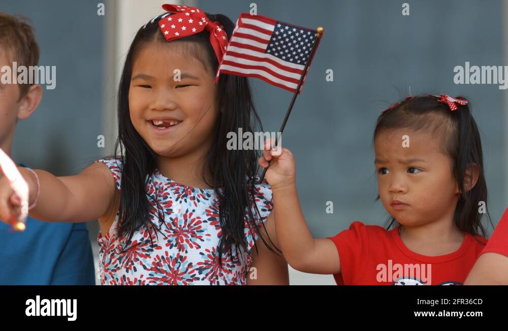 Children waving american flags Stock Videos & Footage - HD and 4K Video ...