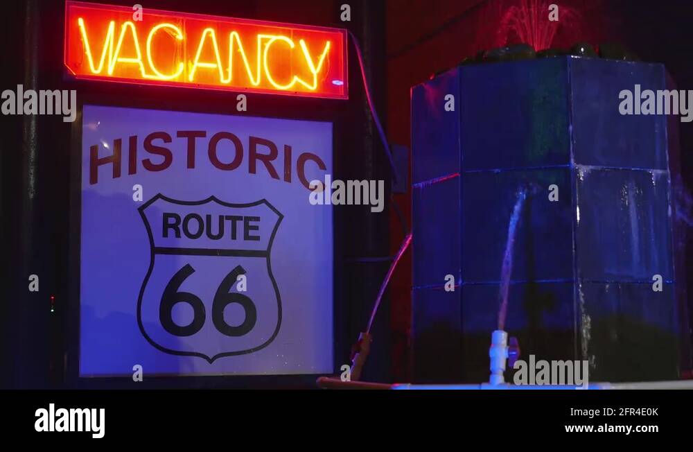 Route 66 historic hotel sign Stock Videos & Footage - HD and 4K Video ...