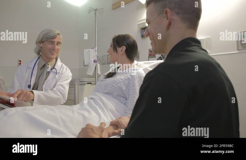 Male nurse doctor talking medical medicine healthcare er emergency room ...