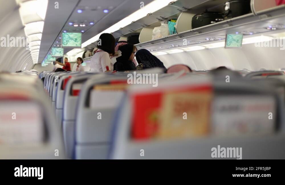 Airplane cabin and passenger boarding Stock Videos & Footage - HD and ...