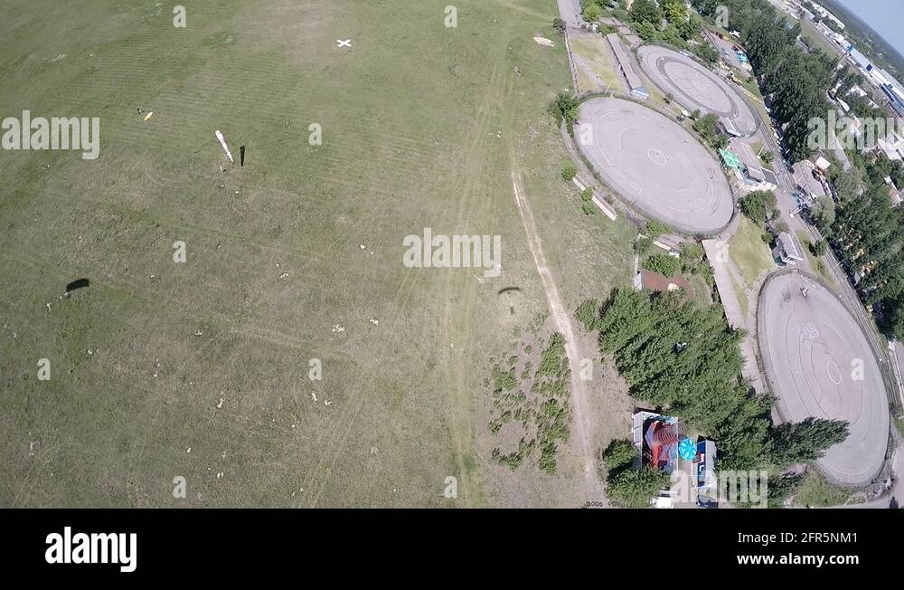 Shadow of landing skydiver from the head point of view Stock Video ...
