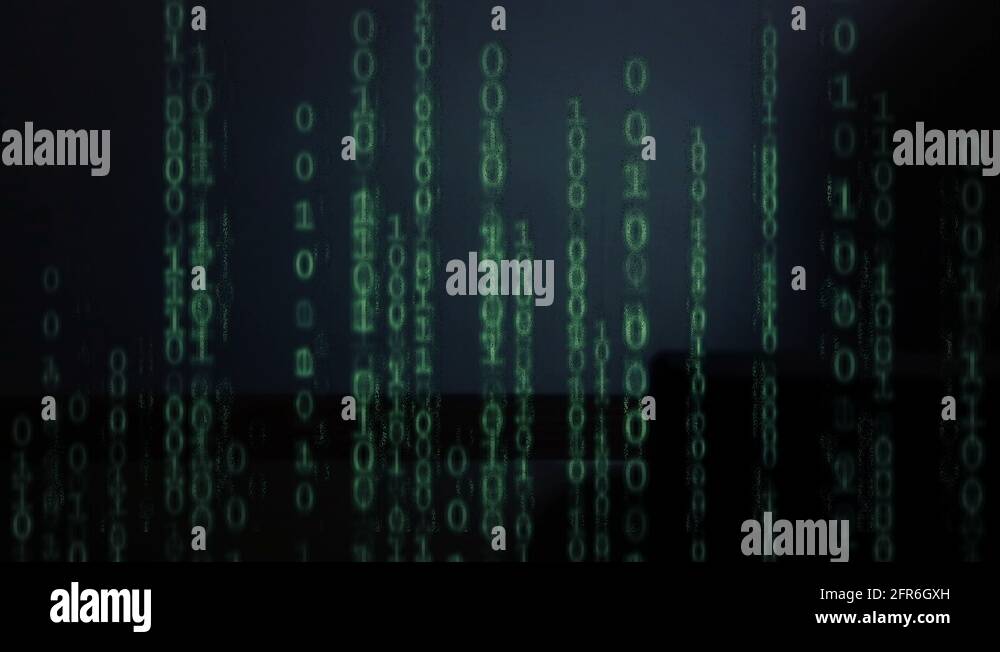 Girl looking at screen with code overlay, hacker cyber security Stock ...