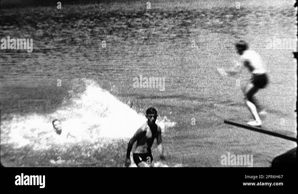 1930s Boys Run and Dive Jump into Lake Swimming Hole Vintage Film Home ...