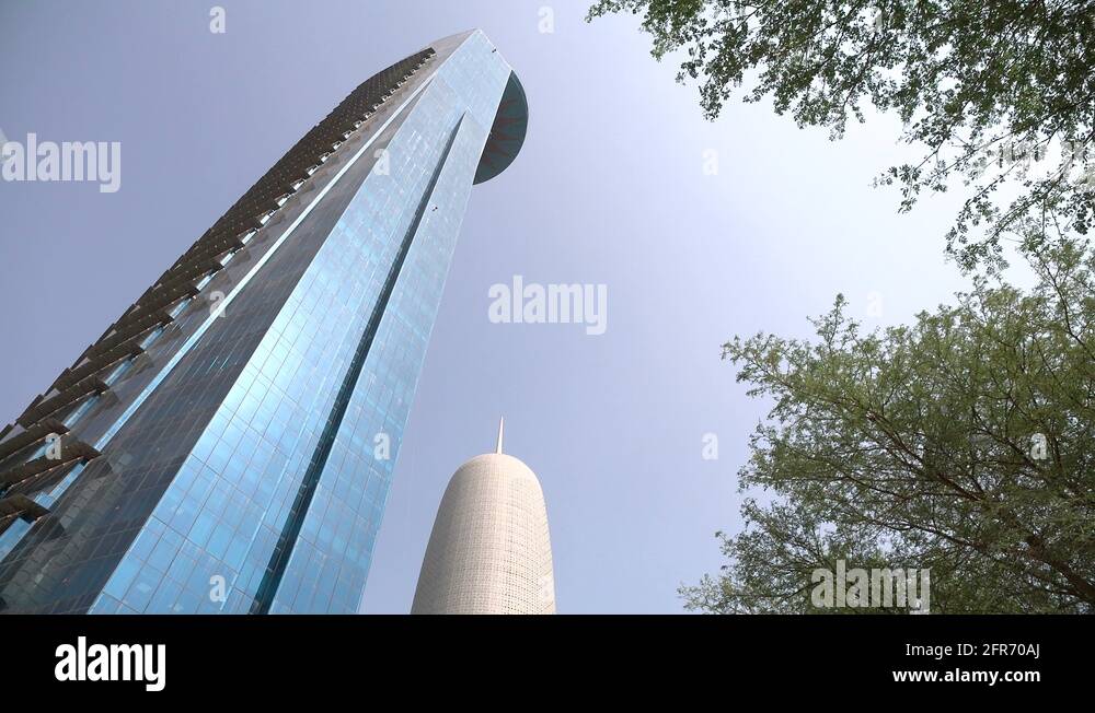 Qatar world trade center and Doha Tower Stock Video Footage - Alamy