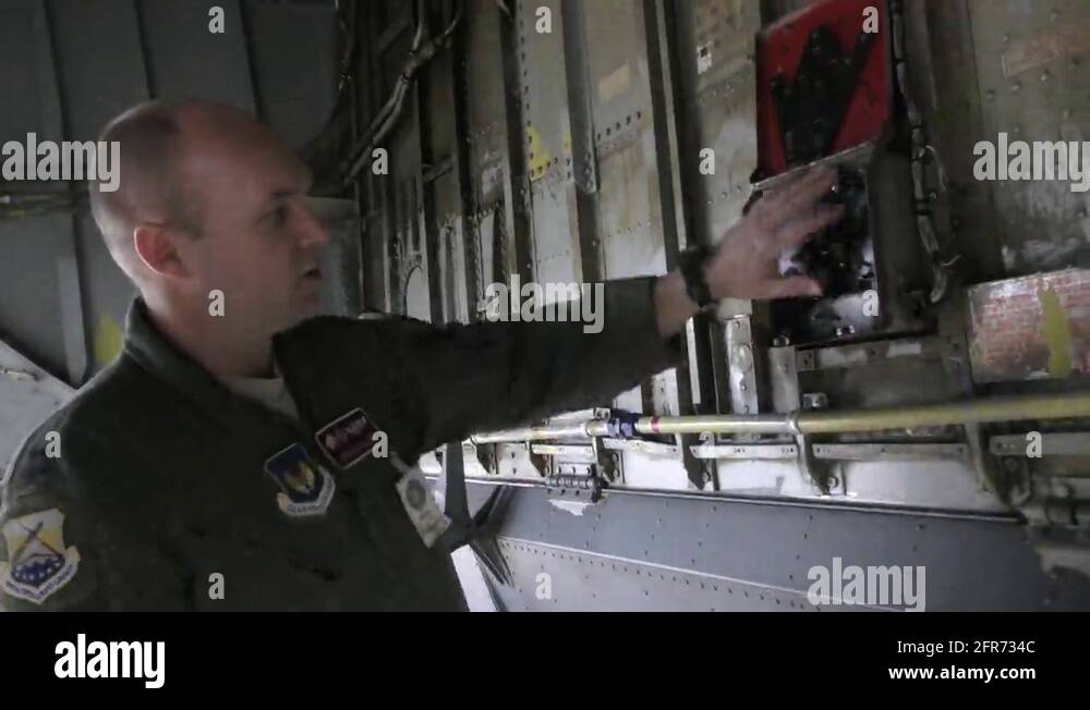 Pilot of US Air Force 100th Air Refueling Wing and perform pre flight ...