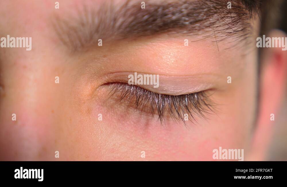 Closed eye eyes eyelid eyelids eyelash eyelashes Stock Videos & Footage ...