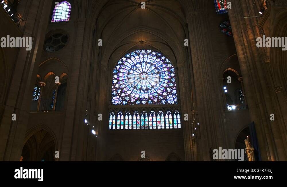 Notre dame stained glass window Stock Videos & Footage - HD and 4K ...