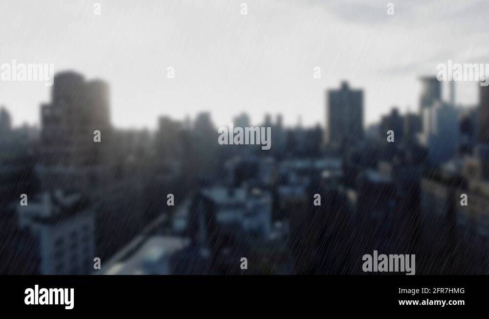 weather climate change scenery. dark raining sky. global warming ...