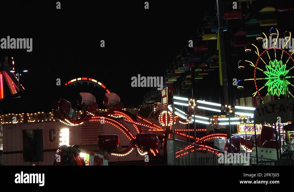 Amusement Park Fair Carnival Rides Stock Video Footage - Alamy