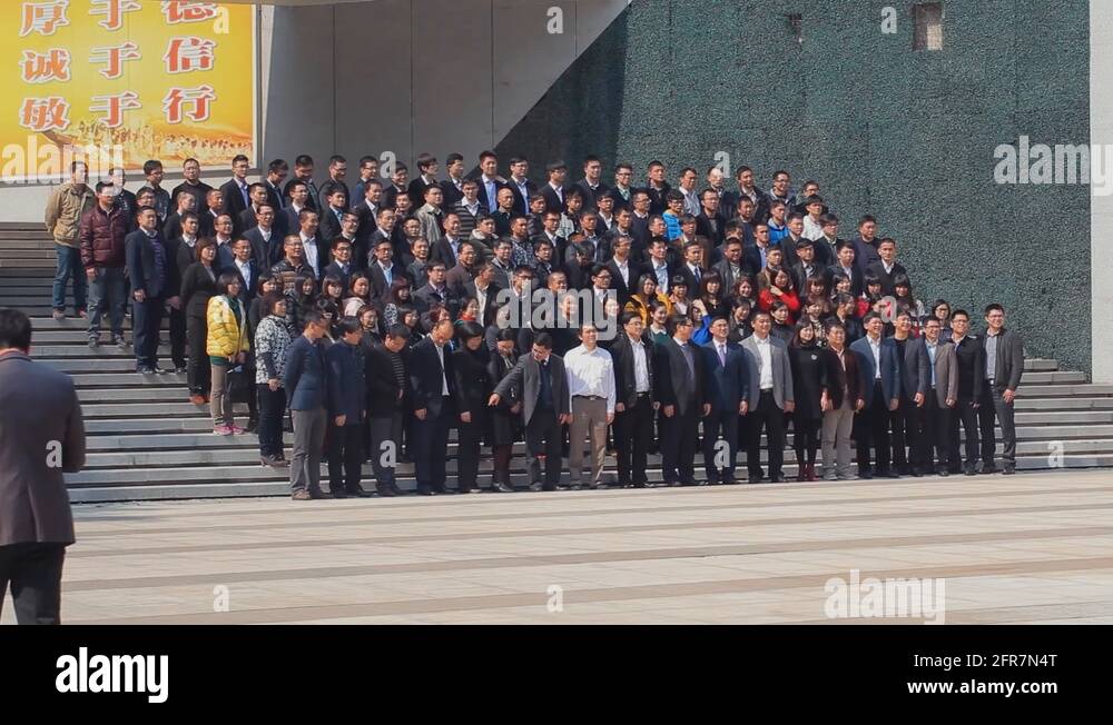 Chinese crowd is photographed on the street Stock Video Footage - Alamy