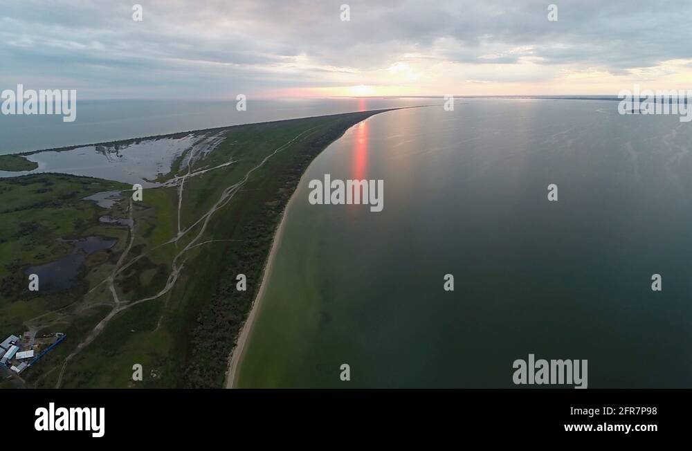 Overview of Kinburn Spit. Aerial Stock Video Footage - Alamy