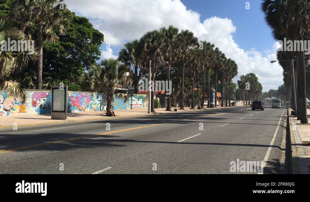 The famous Malecon Boulevard in Santo Domingo, Dominic Republic Stock ...