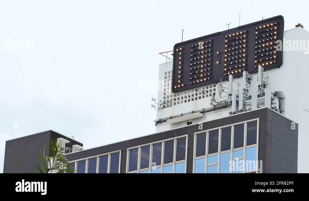 Miami Beach clock tower Stock Video Footage - Alamy