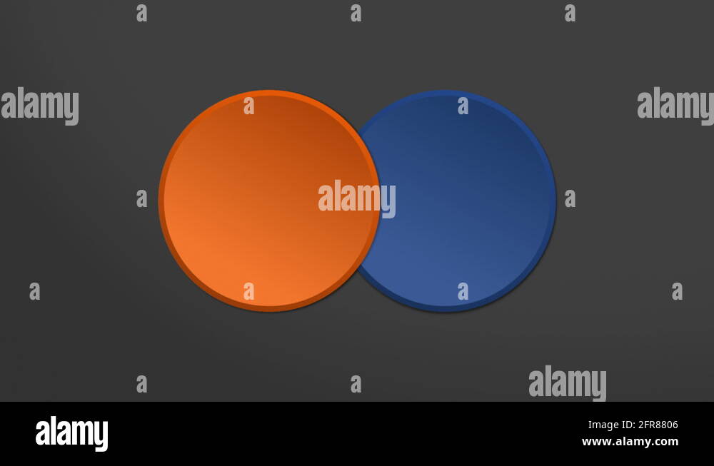 Circle diagram flow chart, Two result circle, presentation templete ...