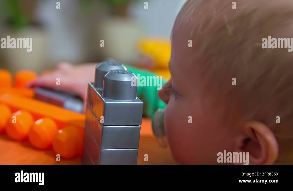 A boy child children kid kids playing with lego Stock Videos & Footage ...