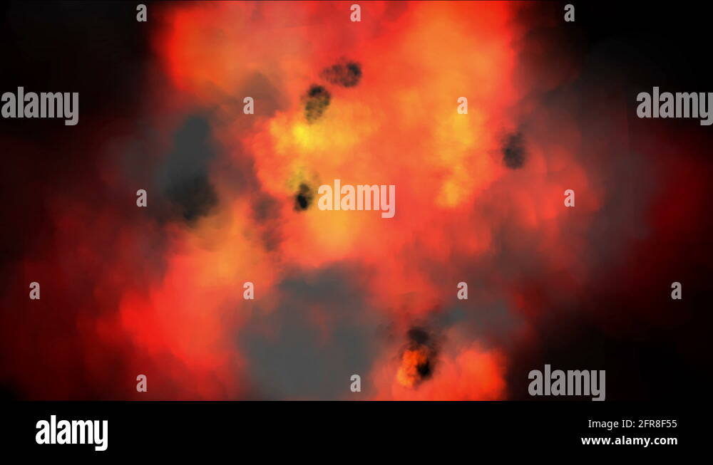 4k Abstract fireworks fire flame smoke explosion hot energy gas ...