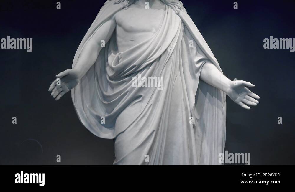Jesus Christ Christus statue LDS Mormon Temple tilt HD Stock Video ...