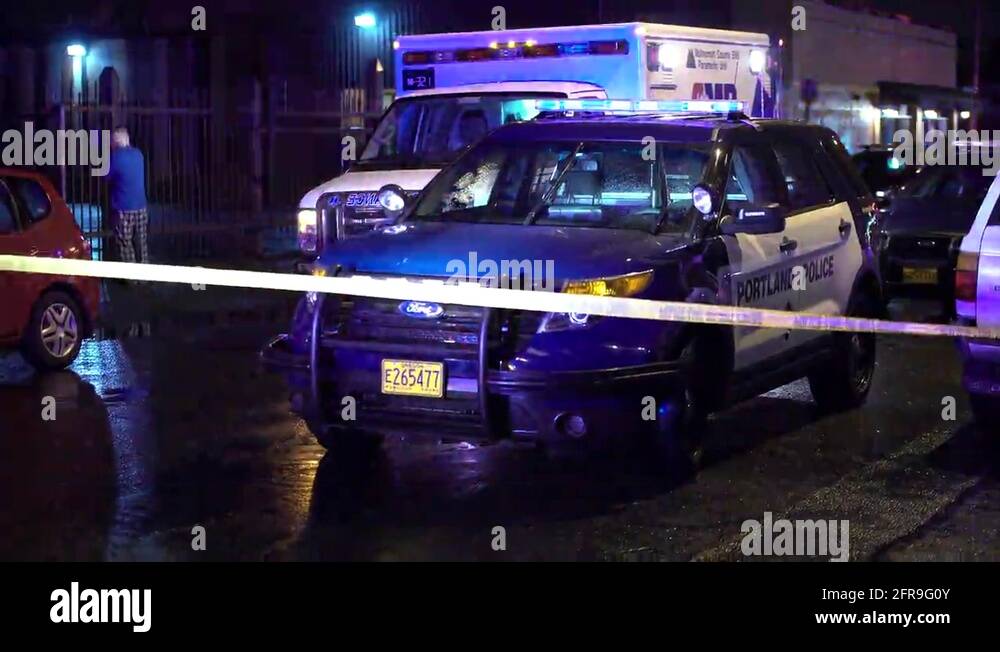 Crime Scene With Emergency Lights Flashing Stock Video Footage - Alamy
