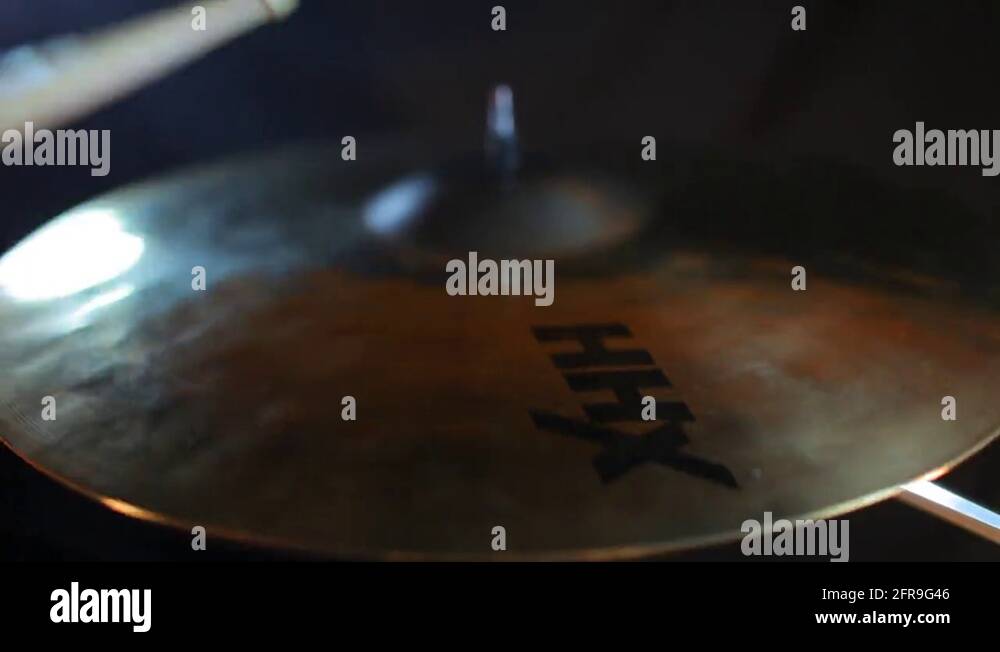 drum cymbal crash hit on black screen Stock Video Footage - Alamy