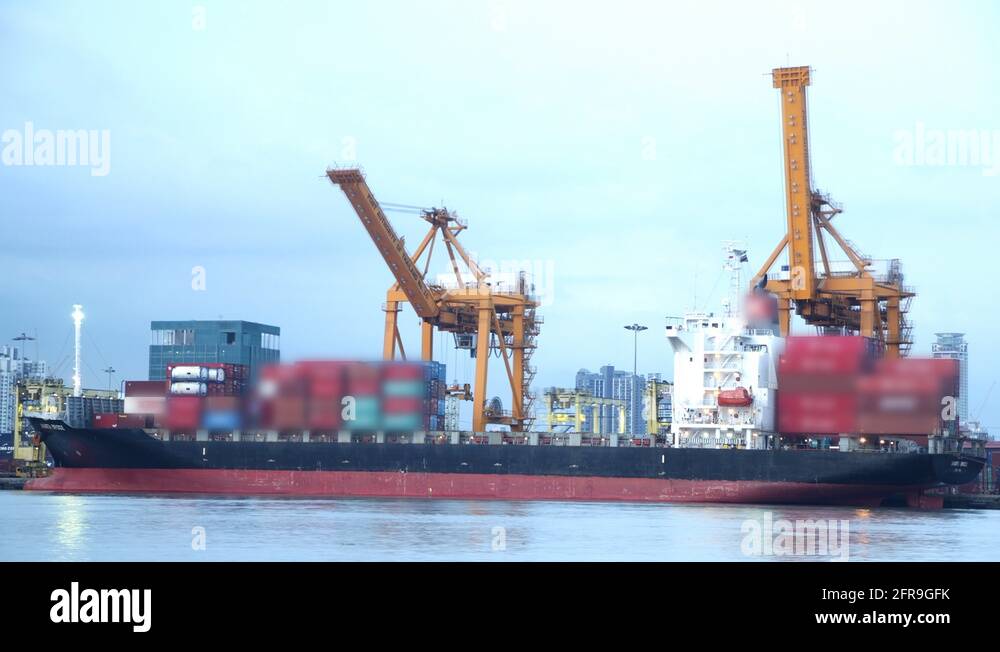 Container ship loading steel Stock Videos & Footage - HD and 4K Video ...