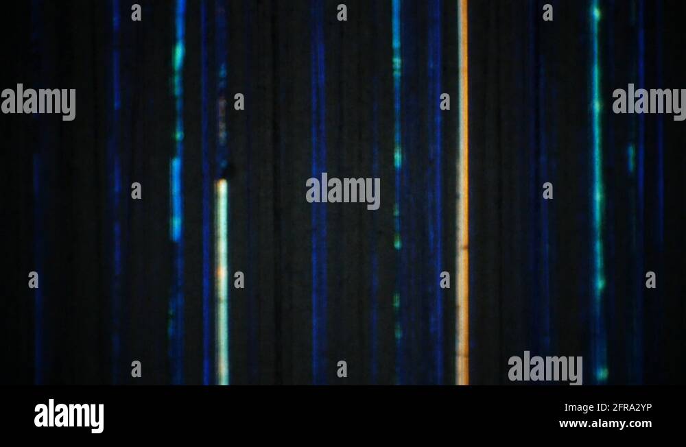 Blue lines with scratches and dust on a vintage 8 mm film, 4K UltraHD ...