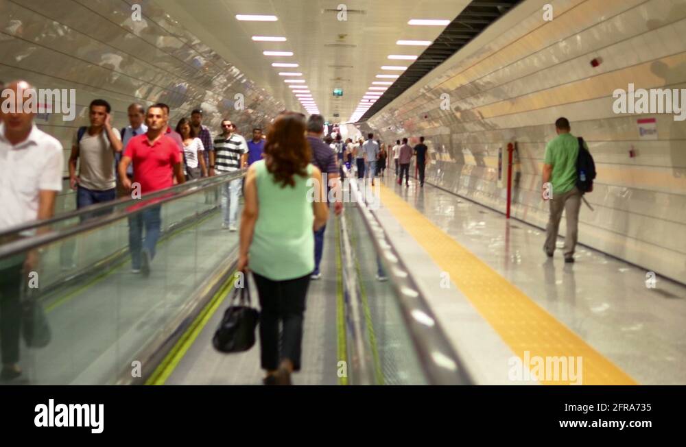 Tunnel walkway subway station corridor Stock Videos & Footage - HD and ...