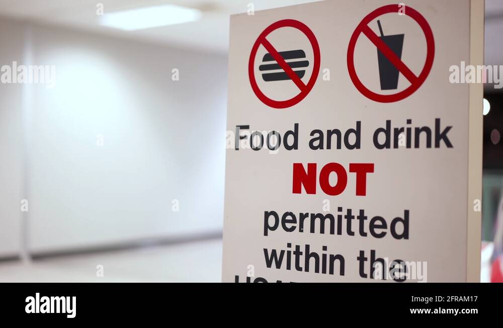 Food and drink prohibited prohibition sign Stock Videos & Footage - HD ...