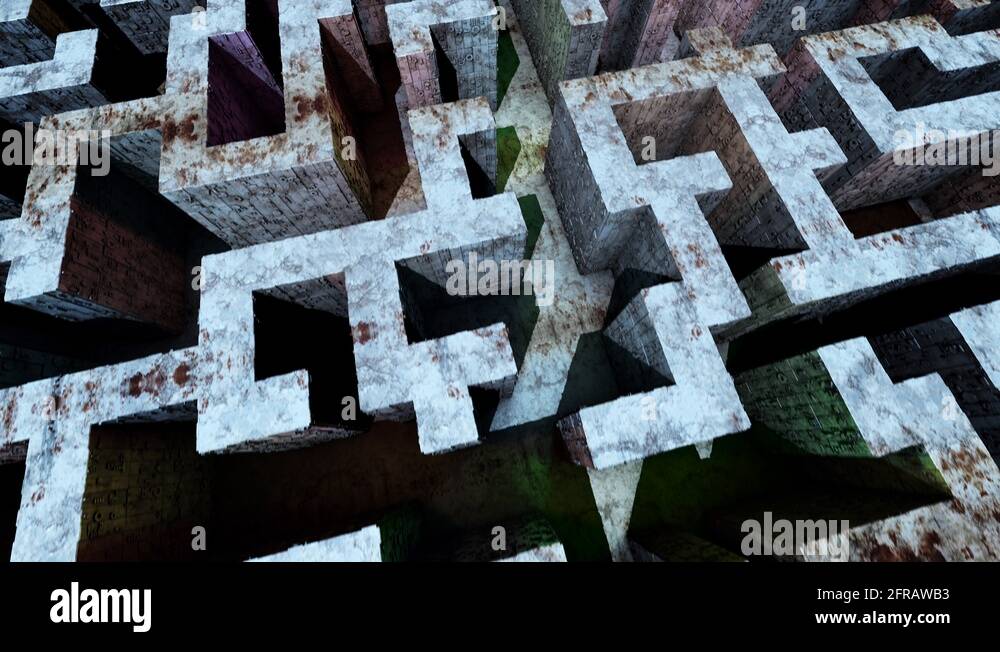4K Mysterious Fantasy Enigmatic Maze Labyrinth 3D Animation 8 Stock ...