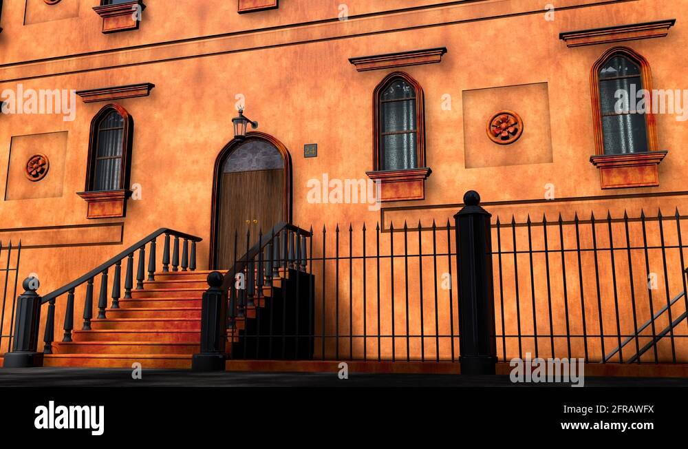 4K New York City Fancy Building Facade 3D Animation 1 Stock Video ...