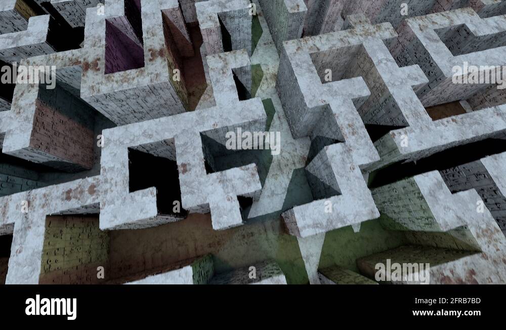 4K Mysterious Fantasy Enigmatic Maze Labyrinth 3D Animation 7 Stock ...