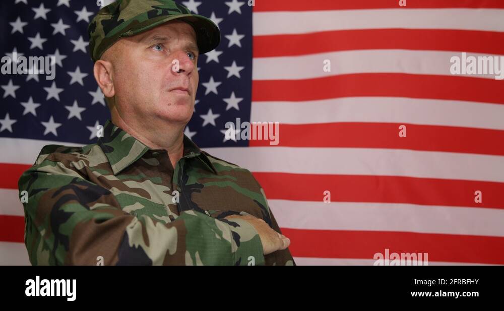 Army Soldier Honoring Homage Salute Hand Gesture Stood Upright Position ...