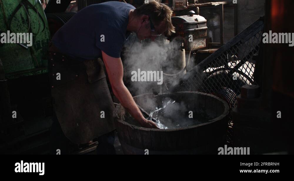 Wrought iron manufacturing process Stock Video Footage - Alamy