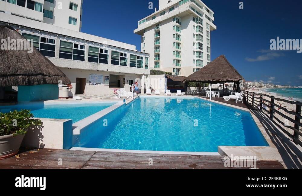 Luxury hotel Bellevue Beach Paradise with a swimming pool Stock Video ...