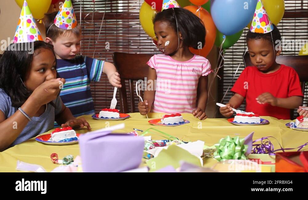 Children eating birthday cake Stock Videos & Footage - HD and 4K Video ...