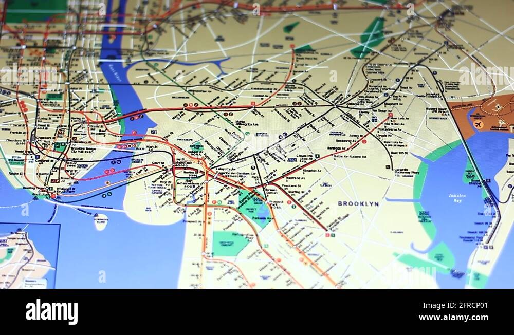 New York city subway map on touch screen computer Stock Video Footage ...