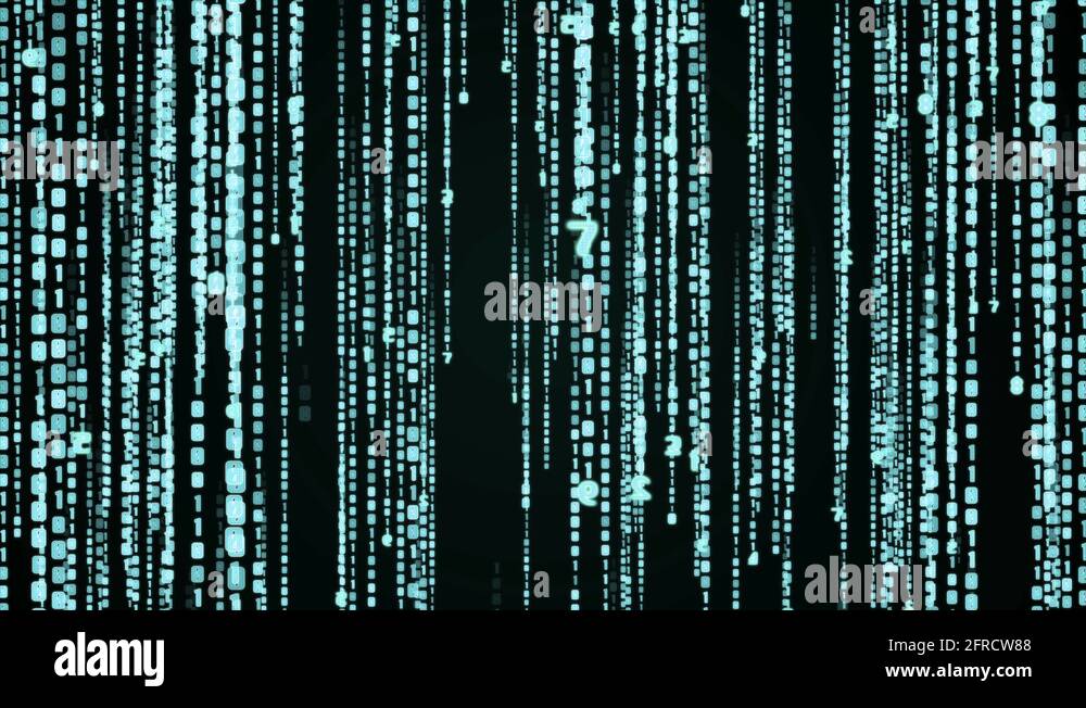 Matrix binary code rain looping animation Stock Video Footage - Alamy
