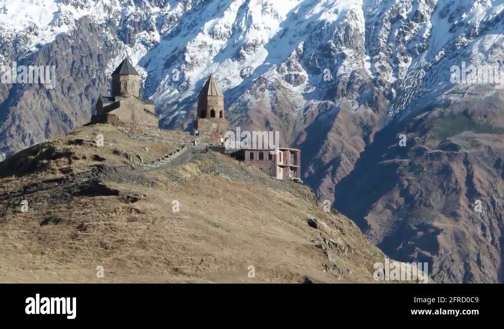Gergeti, Georgia Holy Trinity Church (Tsminda Sameba) Mount Kazbek ...