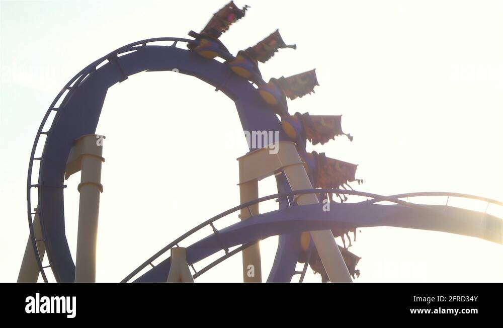 Looping roller coaster Stock Videos & Footage - HD and 4K Video Clips ...