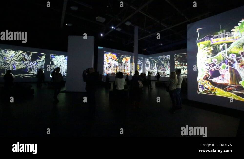 Illuminated exhibition hall Stock Videos & Footage - HD and 4K Video ...