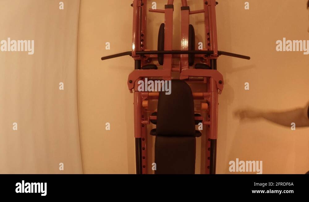 Man Laid Out the Horizontal Bar on the Wall Bars in the Room Stock ...