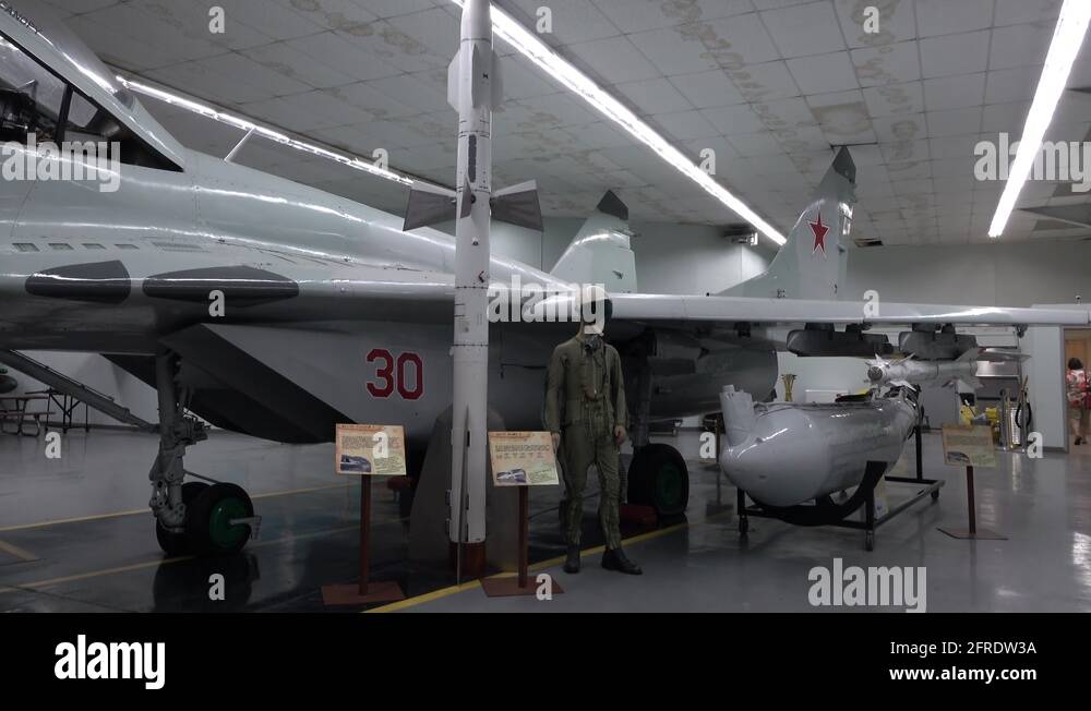 Nellis AFB Nevada Soviet Mig 29 Fulcrum jet fighter 4K Stock Video ...