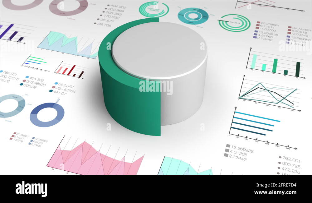 50 percent circle cylinder pie chart and various graph chart for ...