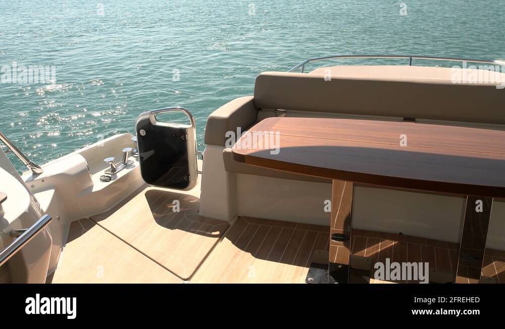 Table in the cockpit of a boat Stock Video Footage - Alamy