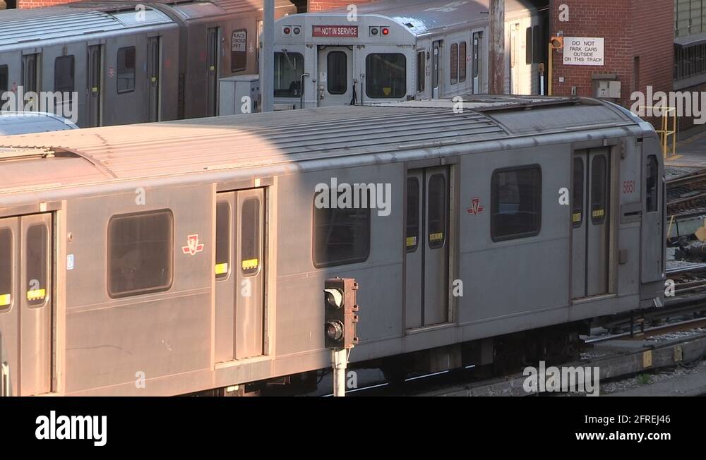 Toronto transit commission TTC subway trains in Davisville yard Stock ...