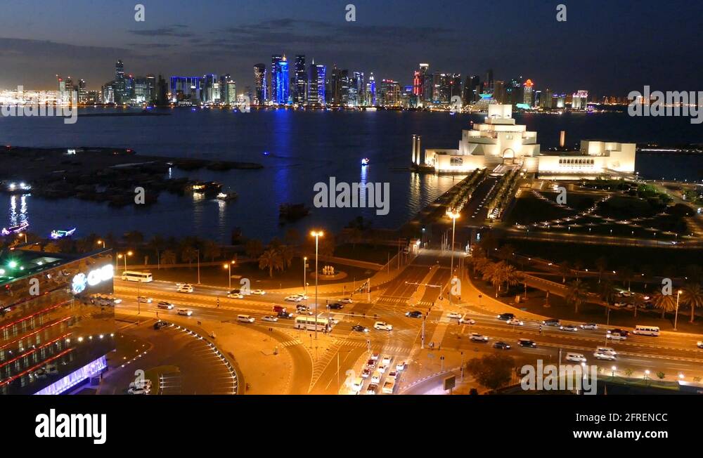 The corniche and dhow harbour Stock Videos & Footage - HD and 4K Video ...